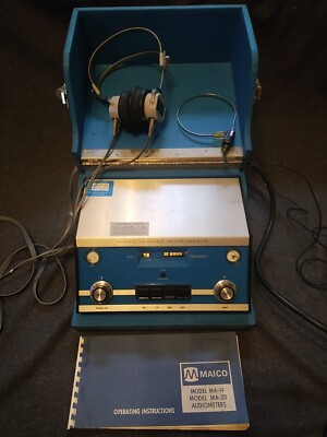 Maico Audiometer MA-20, Tested Working, w/Headphones + Instructions | eBay