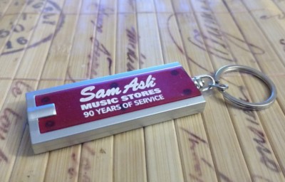 SAM ASH KEY CHAIN WITH LIGHT KEYCHAIN RING MUSIC GUITAR STORE | eBay