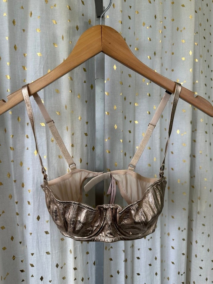 Victoria's Secret NWT Rose Gold Faux Leather Dream Angel Push Up No ...