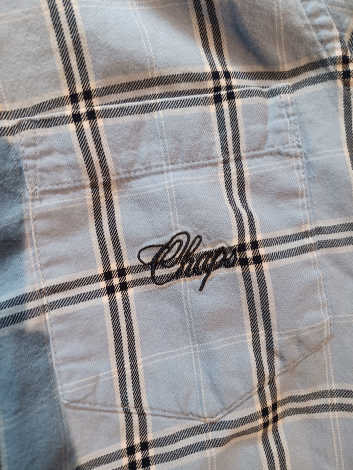 Chaps Women’s Pajama Set Size XL Light Blue Plaid 2pc Cotton Sleepwear ...