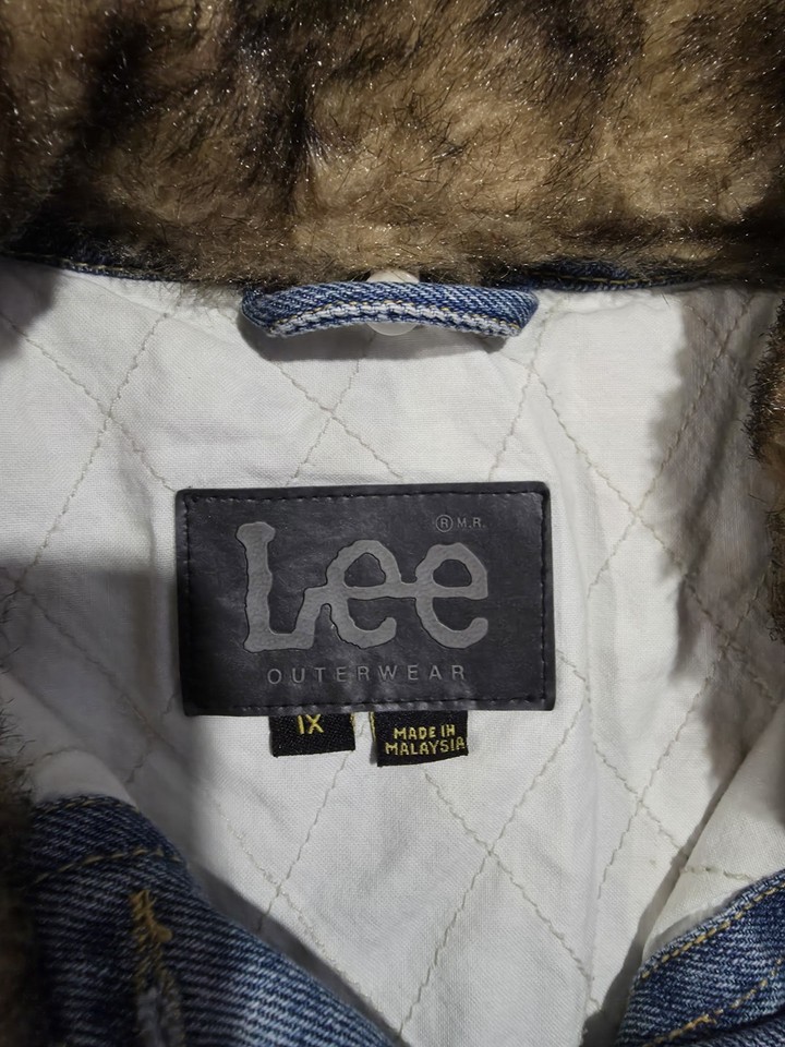 Vintage Woman's Lee Outerwear Faux Fur Denim Jacket Size XL | eBay