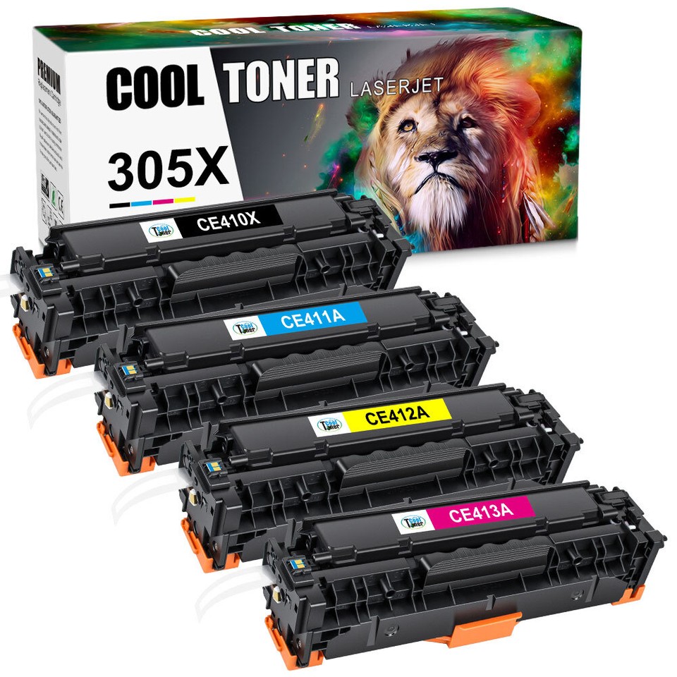 Toner Compatible with HP 305A 305X CE410A Laserjet Pro 400 M451dn MFP ...
