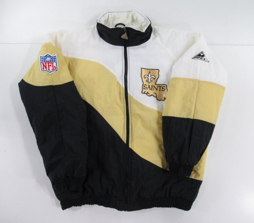 Vintage 90s NFL PRO LINE by Apex One New Orleans Saints Zip Up Jacket L ...