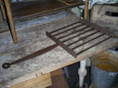 Antique 19th C Wrought Iron Roasting Rack Hearth Warmer Trivet PA ...