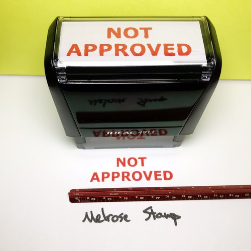 Not Approved Rubber Stamp Red Ink Self Inking Ideal 4913 | eBay