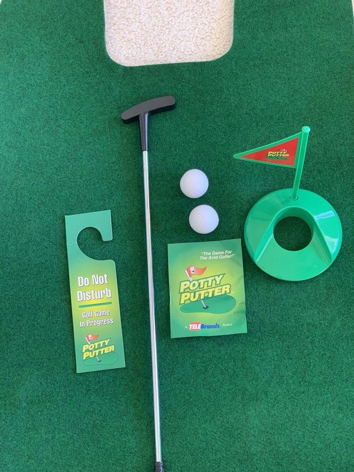 Evelots Potty Putter Toilet Mini Golf Game, Novelty Gag Gift, Putting ...
