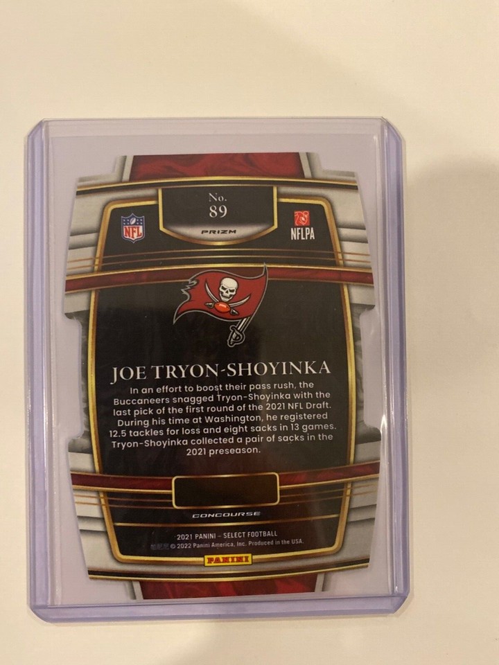 2021 Panini Select Joe Tryon-Shoyinka Die Cut Prizm - #89 Tampa Bay ...