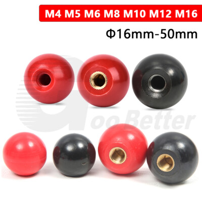 Bakelite Plastic Ball Knob Handle Thread Insert M4 M6 M8 M10 M12 M16 ...