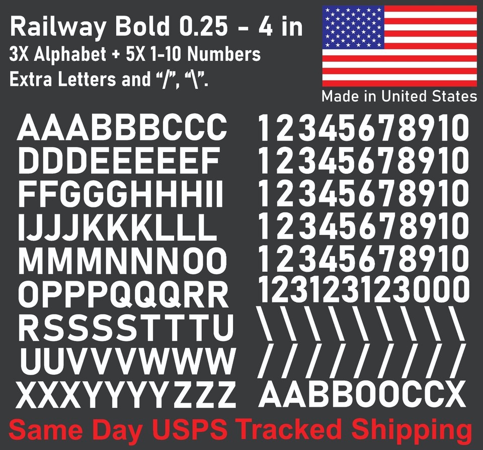 3X Alphabet & 0-10 Vinyl Decal Numbers - Mailbox, Wall, Address, Locker ...