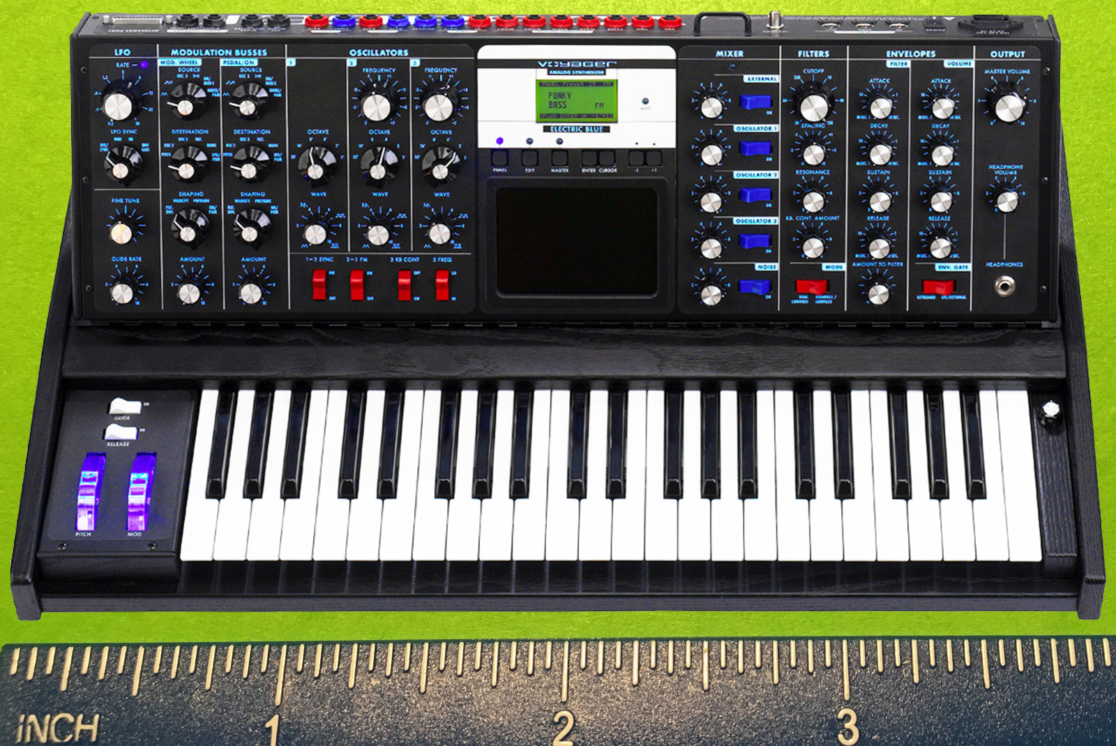 MOOG MINIMOOG VOYAGER XL BLUE WHITE TOLEX SYNTHESIZER refrigerator ...