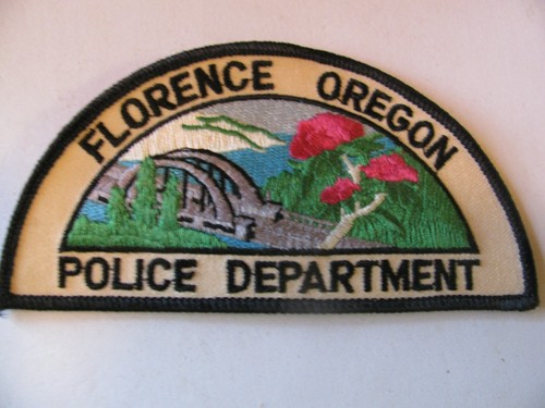 FLORENCE OREGON OR POLICE DEPT OBSOLETE IRON ON 5" PATCH NOS NEW FREE ...