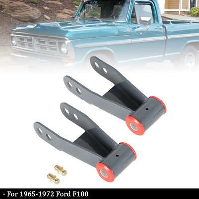 For 1965-72 Ford F100 3.9L 5.0L 5.9L 6.4L 2" Rear Drop Shackle Lowering ...