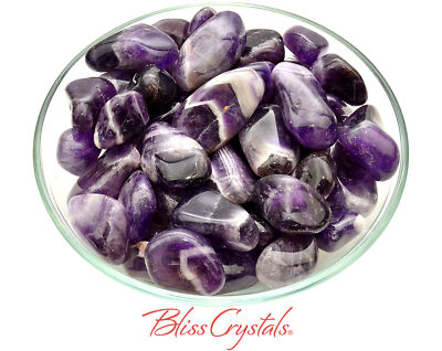 2 Banded AMETHYST Tumbled Stone for Meditation #BA60 | eBay
