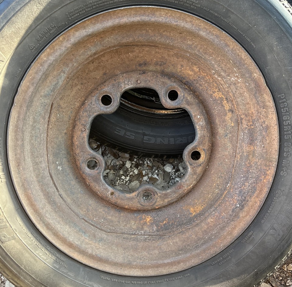 Vintage VW Rim 15”x 5” 5 Lug Bug Beetle Kombi Samba Thing Transporter ...