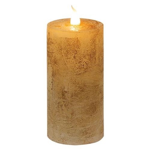 NEW Primitive TIMER PILLAR RUSTIC Grungy TAN Candle 4" H x 2" D ...