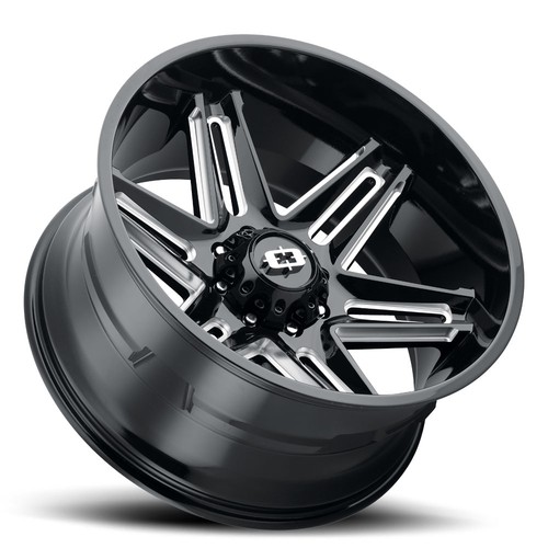 4-New 20" Vision 363 Razor Wheels 20x10 5x150 -25 Black Milled Rims 110 ...