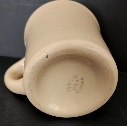 Tepco Thick Heavy Restaurant Ware Coffee Tea Mug Beige Tan Vintage Off ...