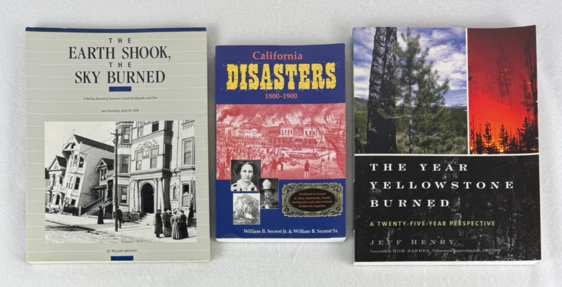 Lot of 3 Natural Disaster Books California Disasters Earthquake ...