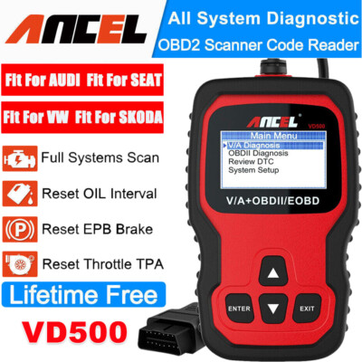 ANCEL VD500 All System Car OBD2 Diagnostic Scanner EPB Oil TPS Reset ...