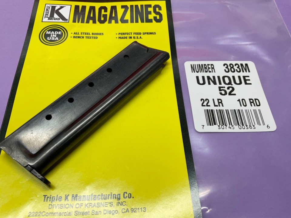 Brand New Unique 52 .22LR 10 Rd French Pistol Mag Magazine - Triple K ...