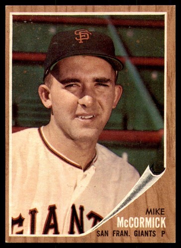 1962 Topps #107 Mike McCormick Near Mint+ Giants ID:227394 | eBay
