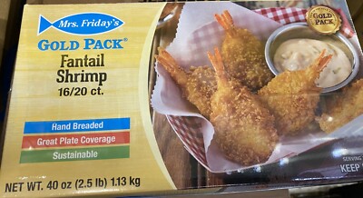 Mrs Fridays Breaded Fantail Shrimp 2.5lbs (16/20 Count & U15 Count) | eBay