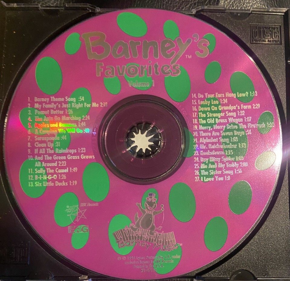 Barney's Favorites, Vol. 1 by Barney (Children) (CD, Aug-1993, SBK ...