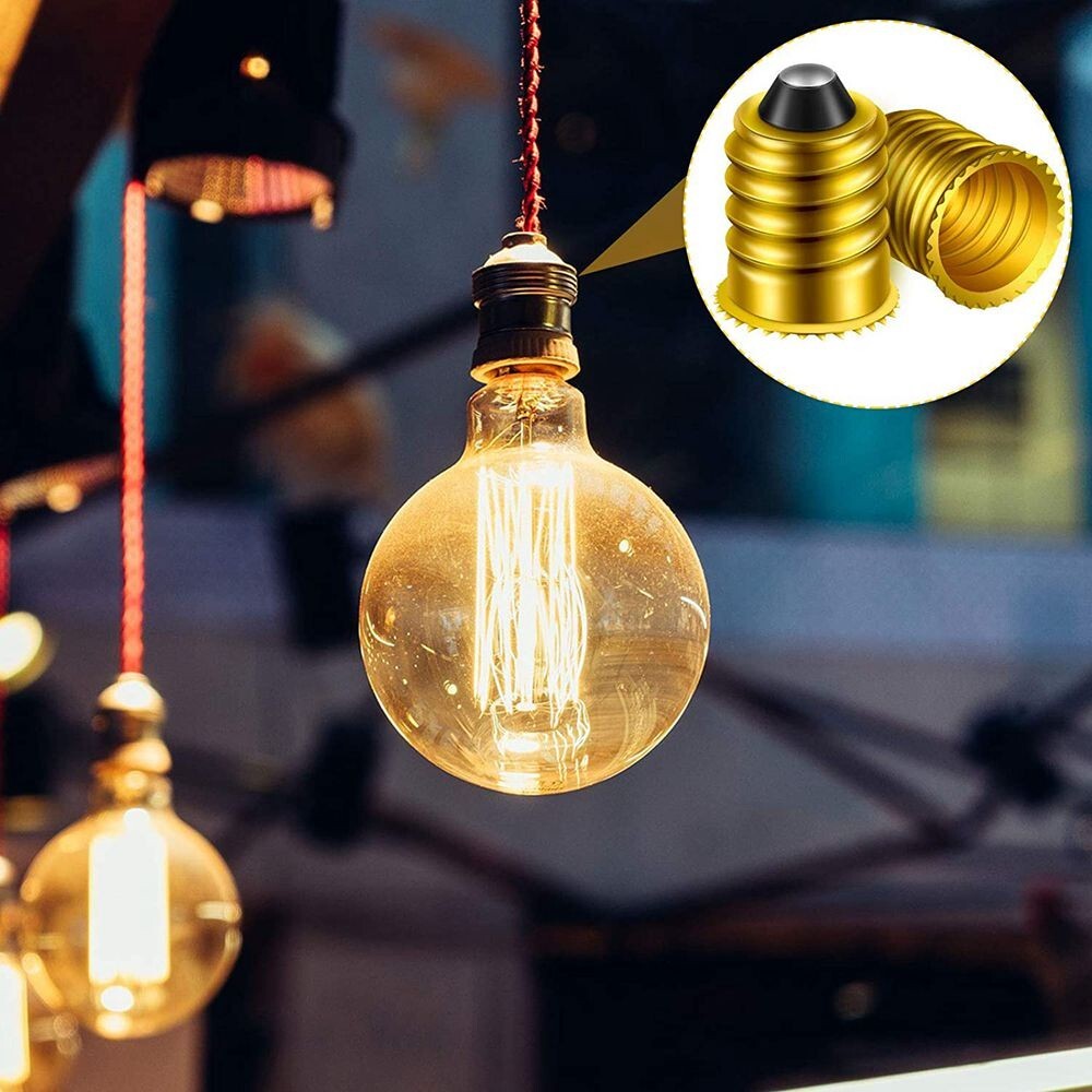 6x E14 to E12 Adapter Converter Lamp Candelabra Screw Base Socket ...