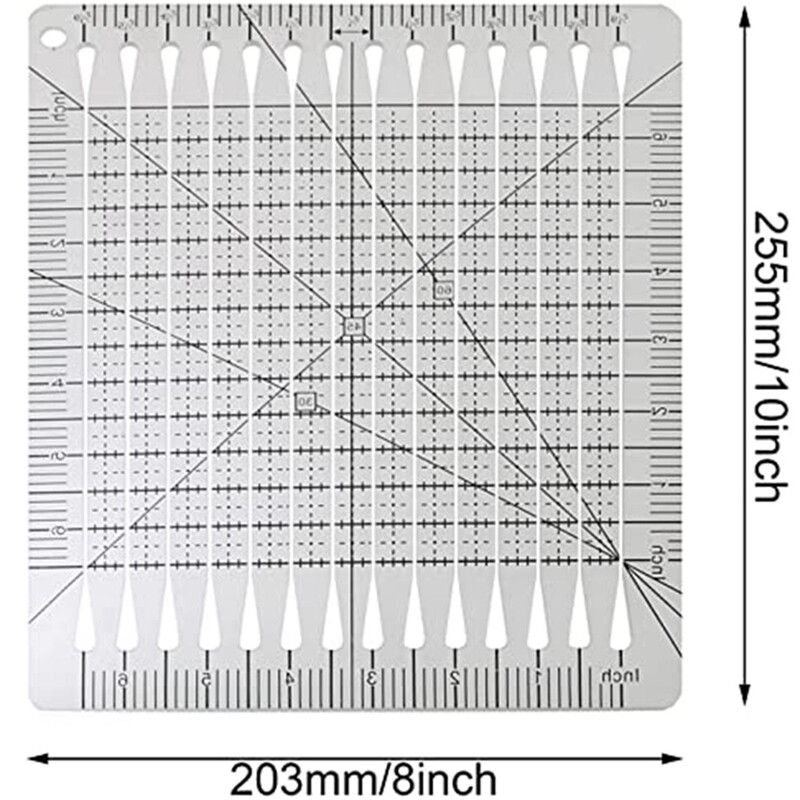 1 PCS Quilt Cutting Ruler Charming Shape Cutting Quilting Ruler and5324 ...