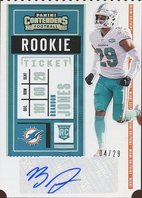 Brandon Jones 2020 Contenders Ticket Stub Auto Autograph Longhorns ...