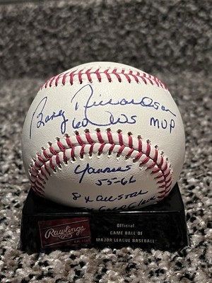 Bobby Richardson Autographed Multiple Inscriptions OMLB Baseball | eBay