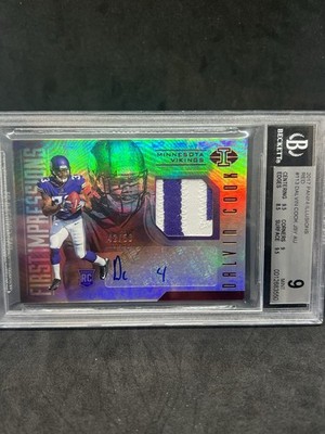 2017 Panini illusions Dalvin Cook Rookie Patch Auto #/50 BGS 9 | eBay
