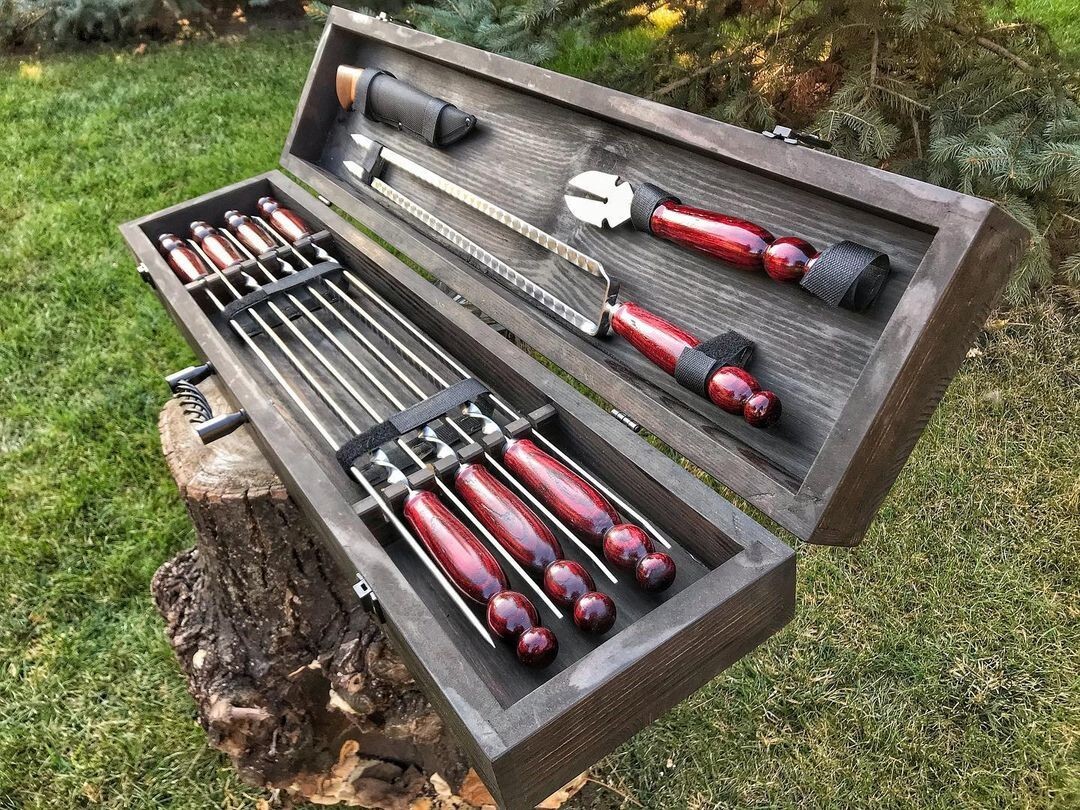 Forged handmade skewers grill tools barbecue BBQ UKRAINE | eBay