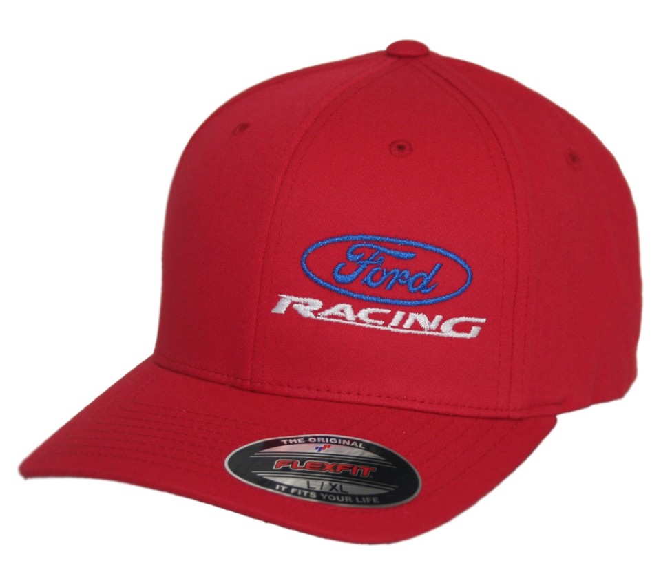 Ford Racing hat cap fitted flexfit curved bill S/M L/XL XL/XXL | eBay
