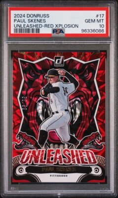 2024 Donruss Paul Skenes Unleashed Red Xplosion #66/99 PSA 10 GEM MT ...
