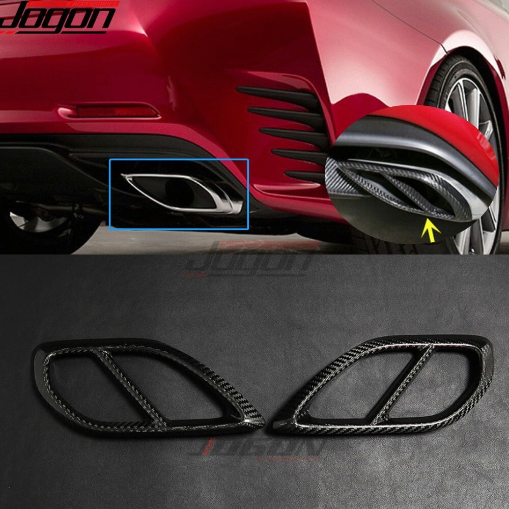Carbon Rear Bumper Vent Muffer Trim For Lexus RC F SPORT RC200t 300 350 ...