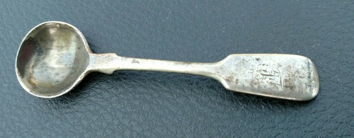 ANTIQUE ENGLISH STERLING SILVER SALT SPOON GJDF | eBay