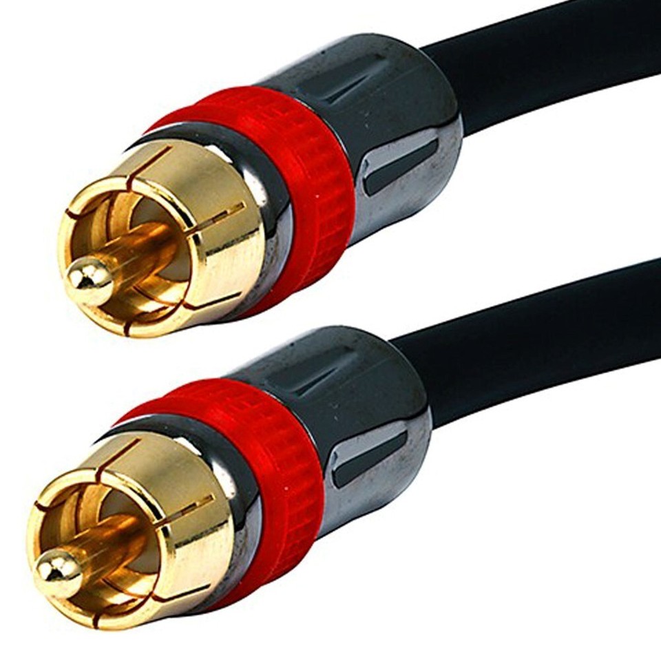 12FT RCA Digital Audio Video Composite Cable SPDIF Coax Coaxial RG6U 75 ...