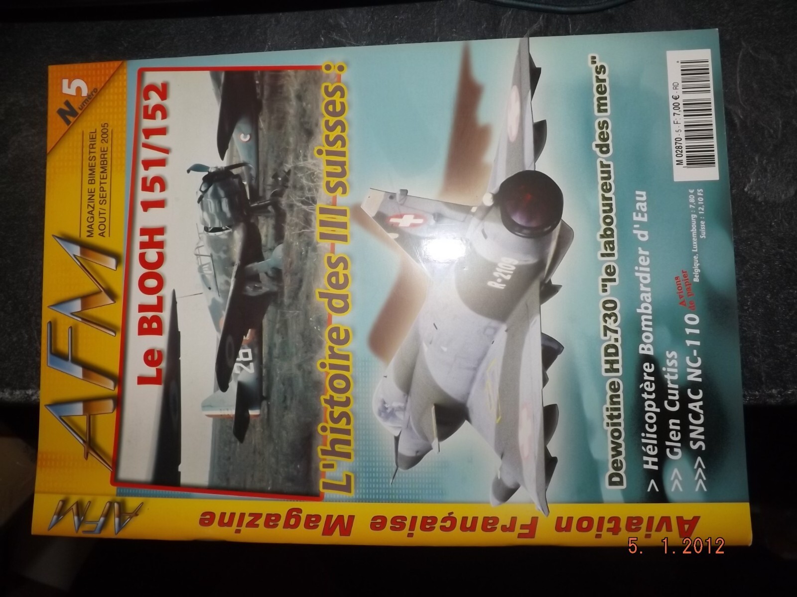 GC Revue AFM n°5 Mirage III Suisse / Dewoitine HD.730 / SNCAC NC-110 ...