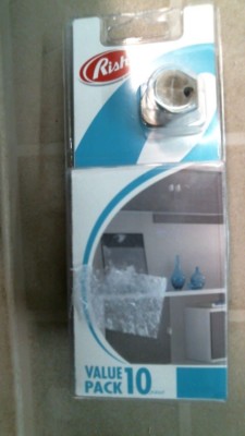 Rish P. Gancho Door/Cabinet Pull/Knob, Stainless Steel, 10pk, FS | eBay