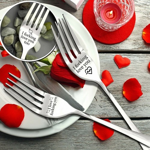 Husband Best Present Valentine's Day Engraved Fork Forking Love Love ...