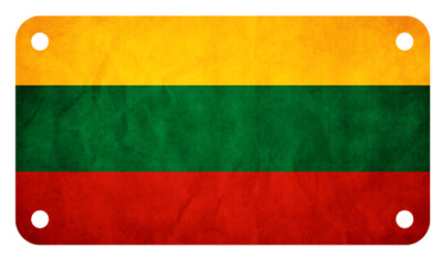 Lithuania Flag Motorcycle ATV 4" x 7" License Plate Patriotic Baltic ...