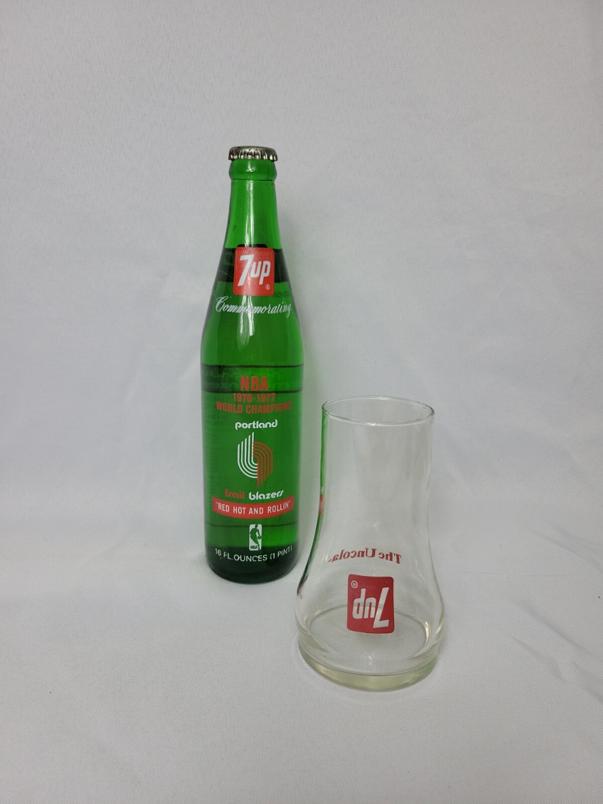 🏀7up Portland Trail Blazers NBA Championship 1976-77 FULL BOTTLE + 7up ...