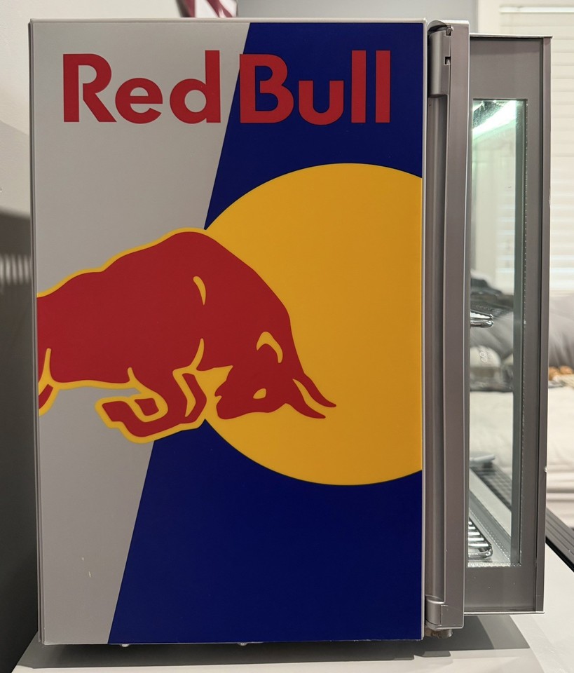 Red Bull Mini Fridge Baby Cooler Refrigerator RB-BC2020: Clean & Runs ...