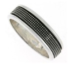 Handmade Sterling Silver Beaded Design Center Spinner Ring | eBay