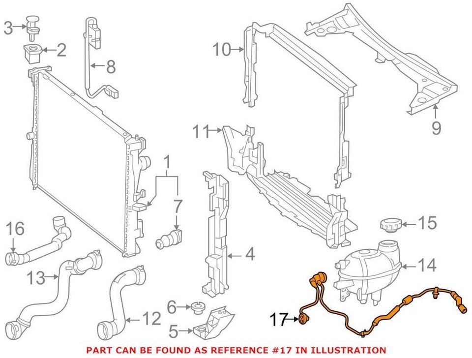 2055012625 Engine Coolant Overflow Hose for Mercedes-Benz W205 C300 2 ...