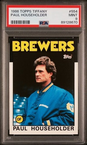 PAUL HOUSEHOLDER 1986 Topps TIFFANY #554 PSA 9 MINT | eBay