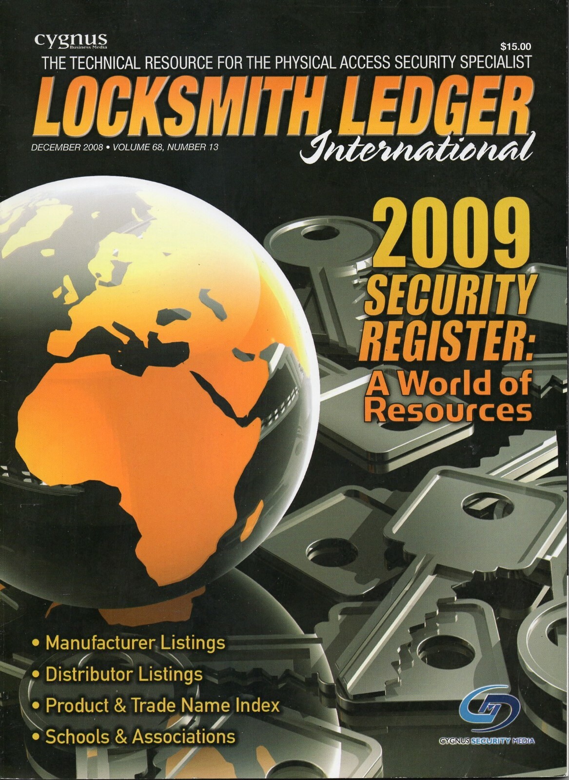 Locksmith Ledger International Magazine 2009 Security Register December ...