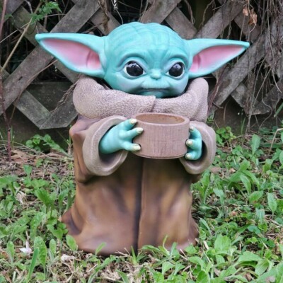 Star Wars Baby Yoda Statue Drinking from The Mandalorian | eBay