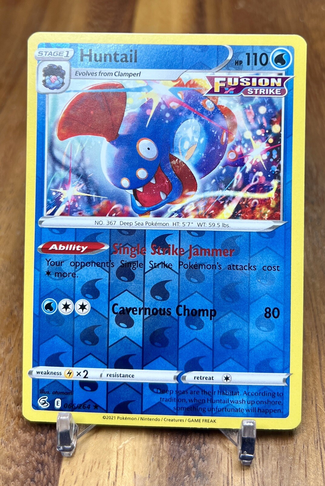 Huntail 066/264 Fusion Strike Reverse Holo Rare Pokemon Card NM | eBay